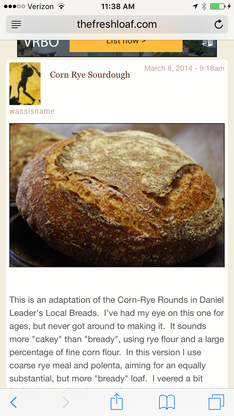 Daniel Leader’s Corn-Rye Rounds – The Bread Maiden